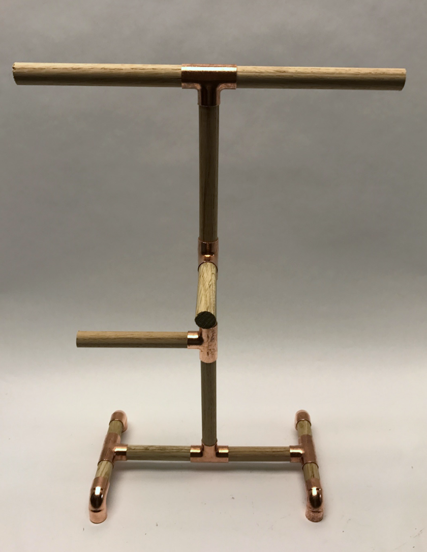 Minimalist Copper And Wood Jewelry Stan — Michael Helwig Interiors