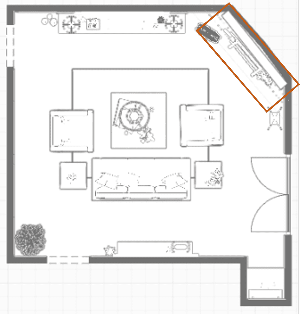 What You Need to Know to Make a Dark, Square Living Room with Multiple ...