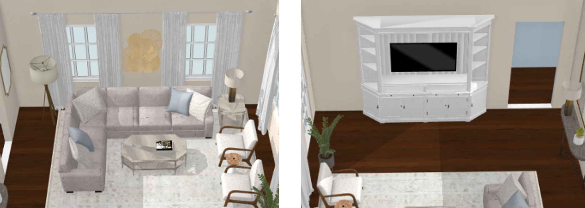 What You Need to Know to Arrange a Pass-Through Living Room with 3 or ...