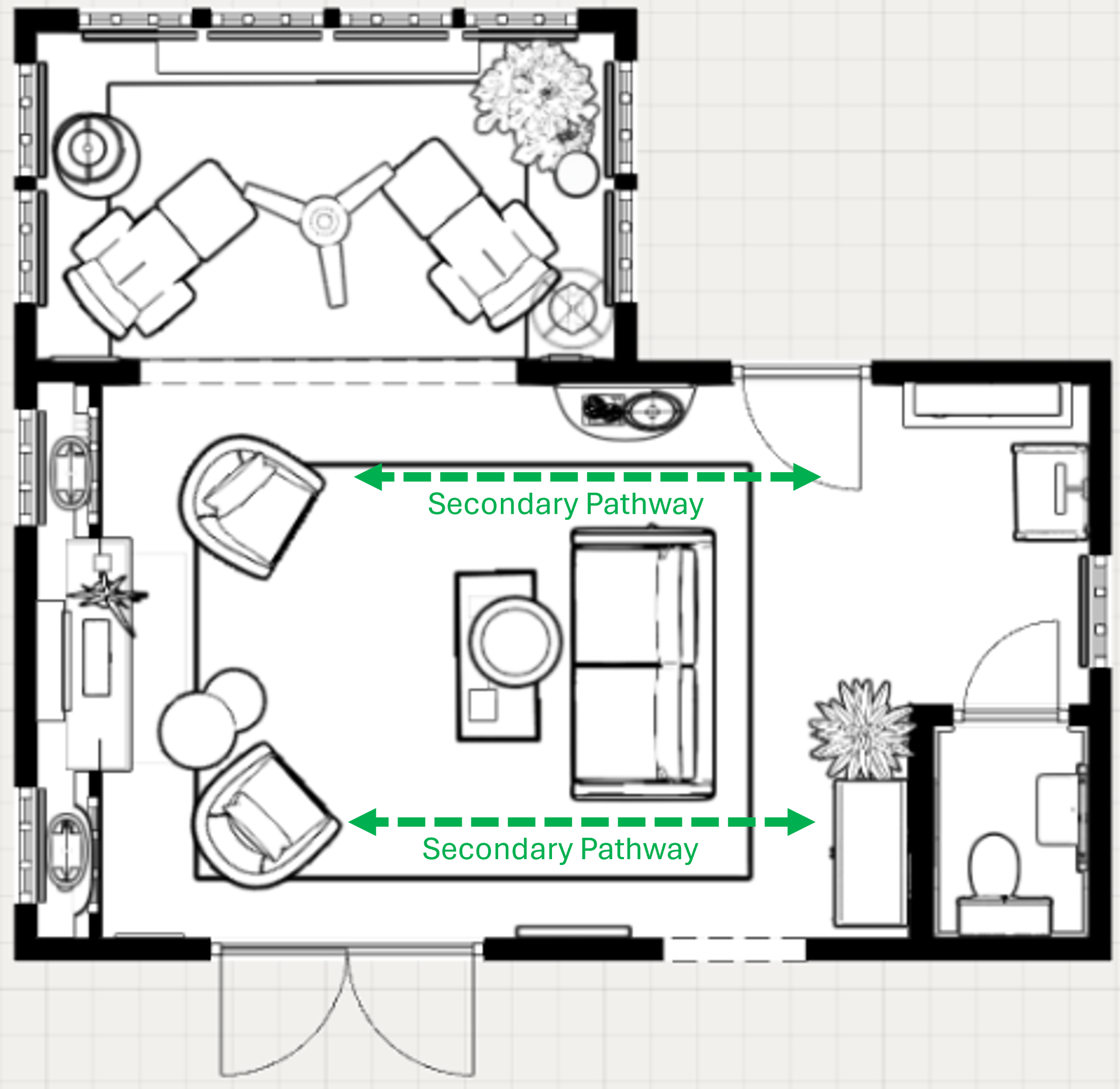 How to Arrange Furniture in a Through-Room Without Blocking Pathways or ...