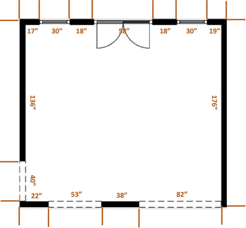 How to Arrange a Square Living Room with Doors on 3 Walls and a Pass ...
