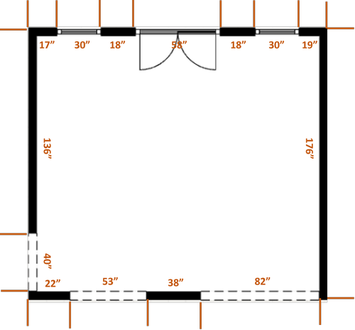 How to Arrange a Square Living Room with Doors on 3 Walls and a Pass ...