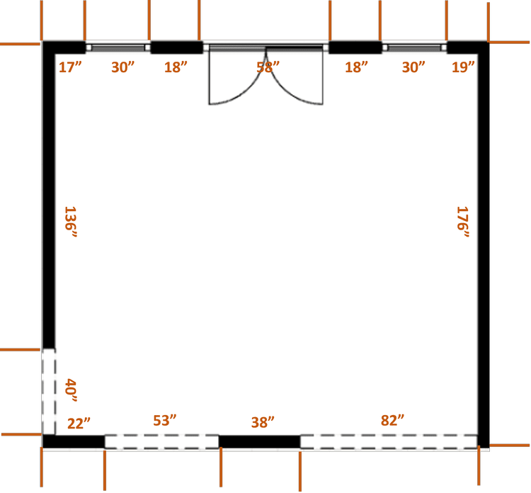 How to Arrange a Square Living Room with Doors on 3 Walls and a Pass ...