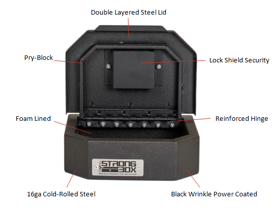 handgun safe boxes — BOSS StrongBox