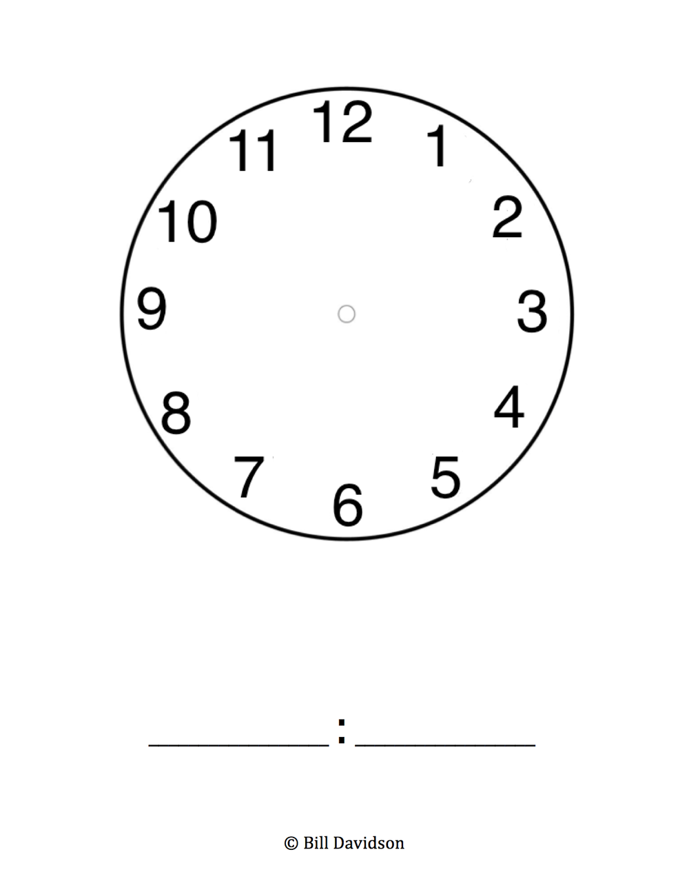 Blank Analog Clock Clip Art