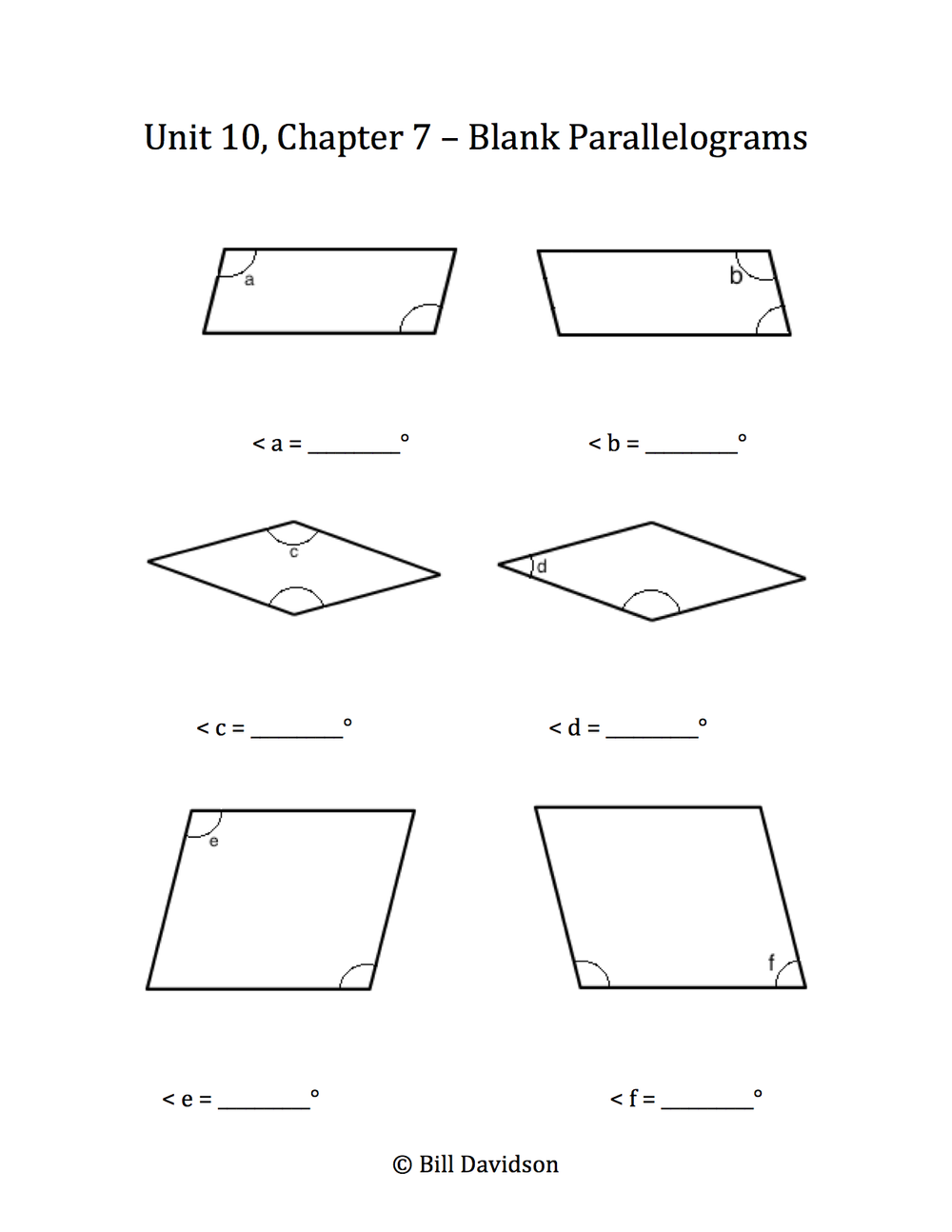 Quadrilateral Angles Worksheet Sort By Grade