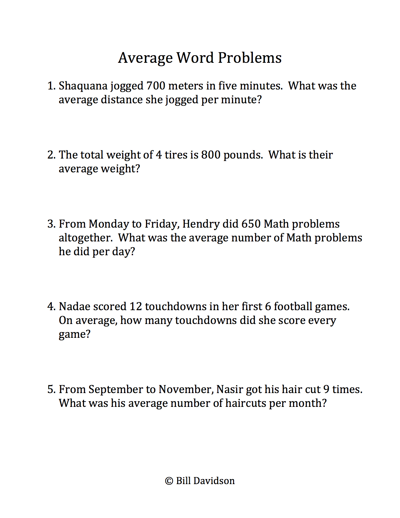 Unit Rate Word Problems Worksheet Unit Rate Word Problems Worksheet