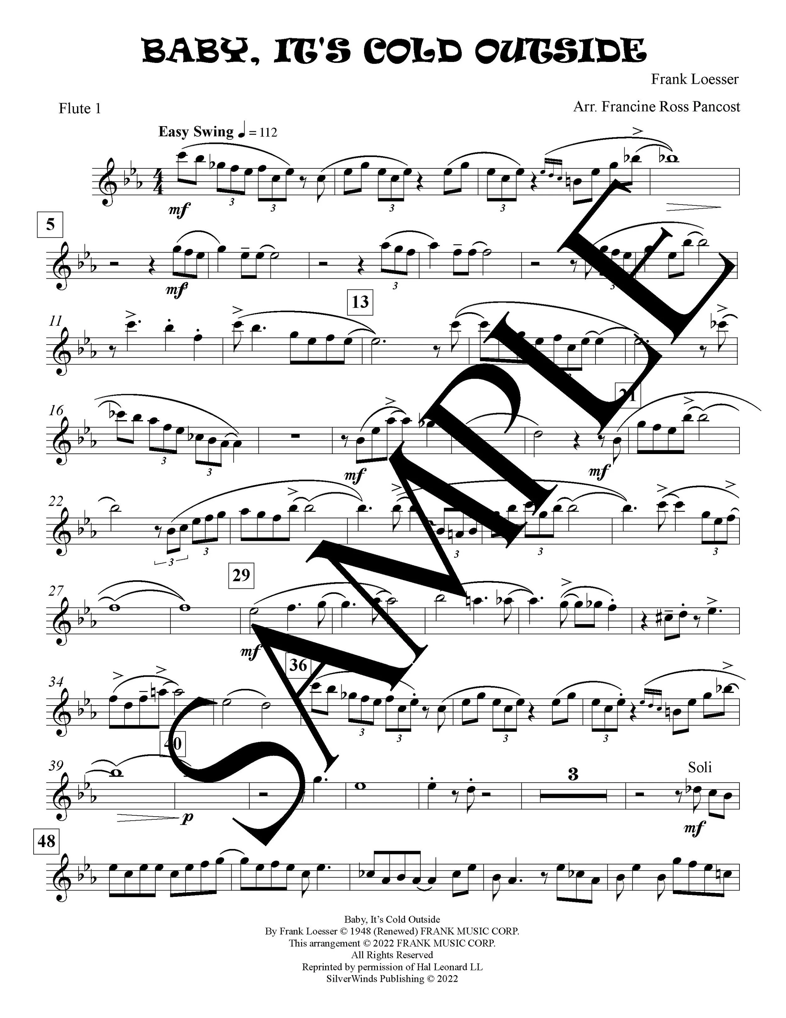 Baby, It's Cold Outside for flute ensemble — SilverWinds Publishing