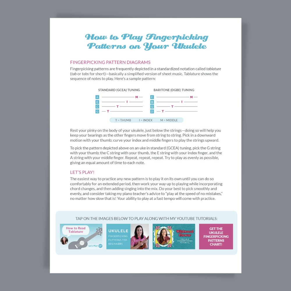 How to Play Fingerpicking Patterns on Your Ukulele — Musical Mama