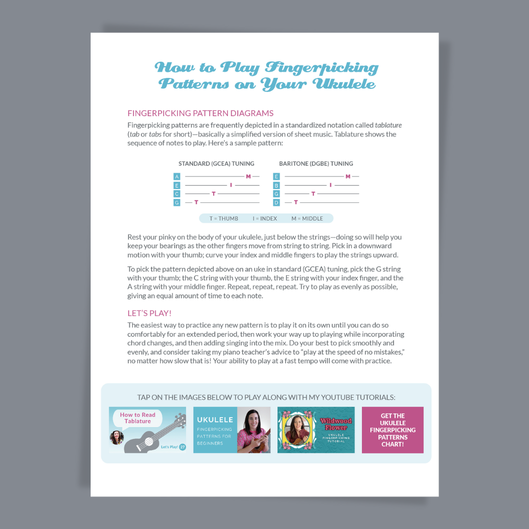 How to Play Fingerpicking Patterns on Your Ukulele — Musical Mama