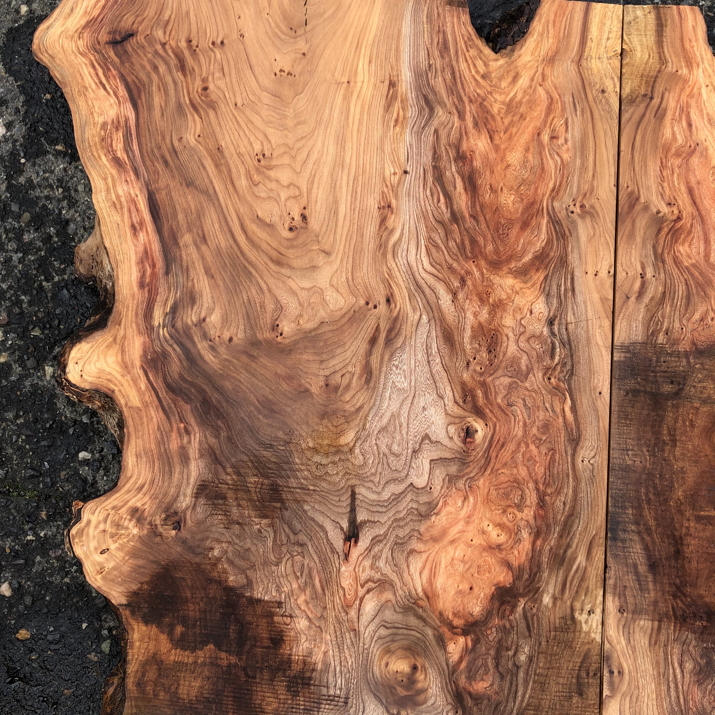 Custom Piece with these Elm Burl Slabs — Austin Heitzman Furniture