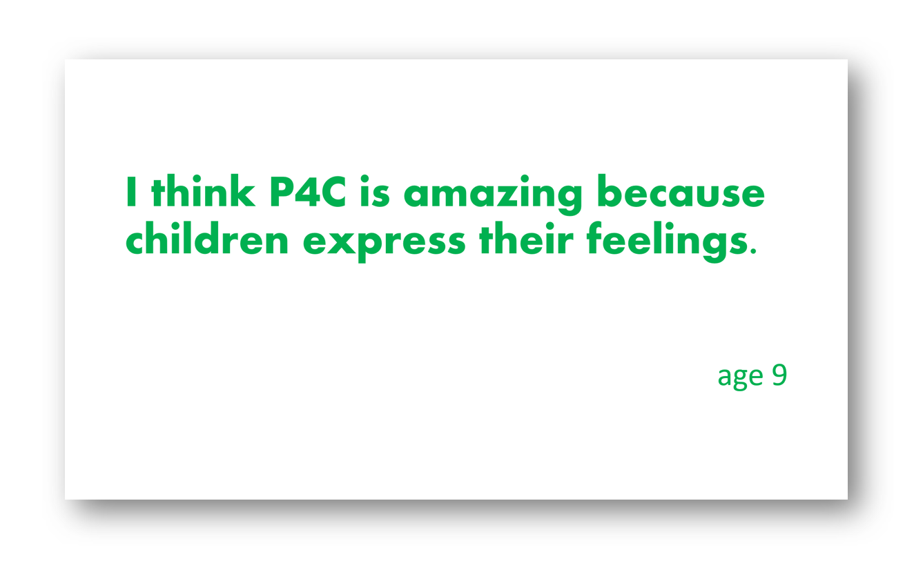 Reasons to do P4C: pupil voice - Topsy Page