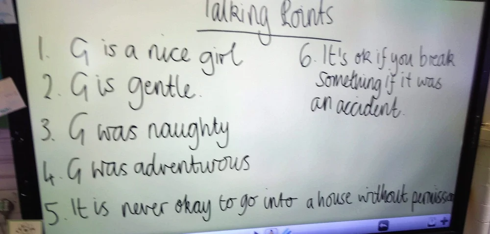 Talking Points instead of questions - Topsy Page