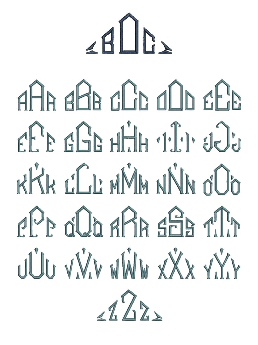 Art Deco Monogram Font