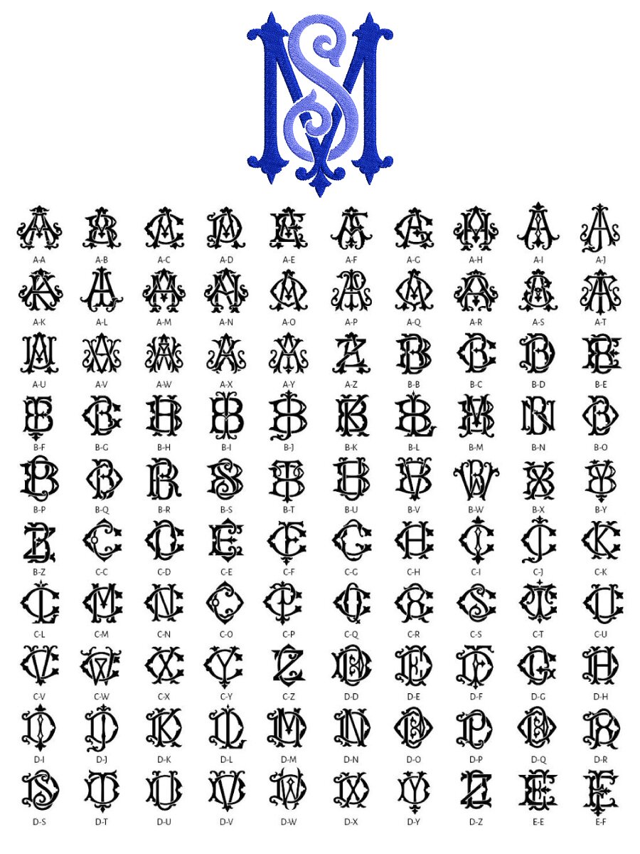 Intertwined Monogram Font