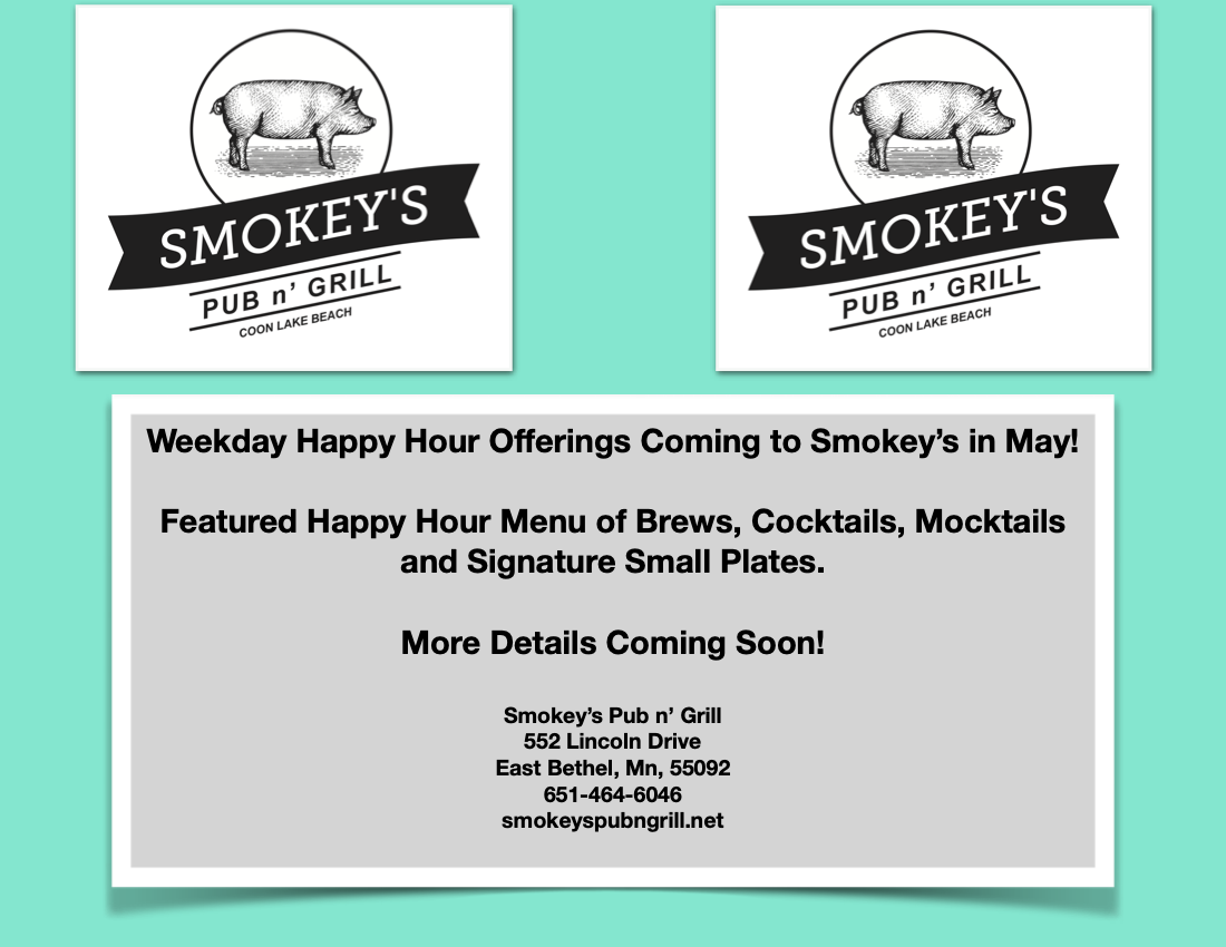 Specials & Happenings — Smokey's Pub N' Grill