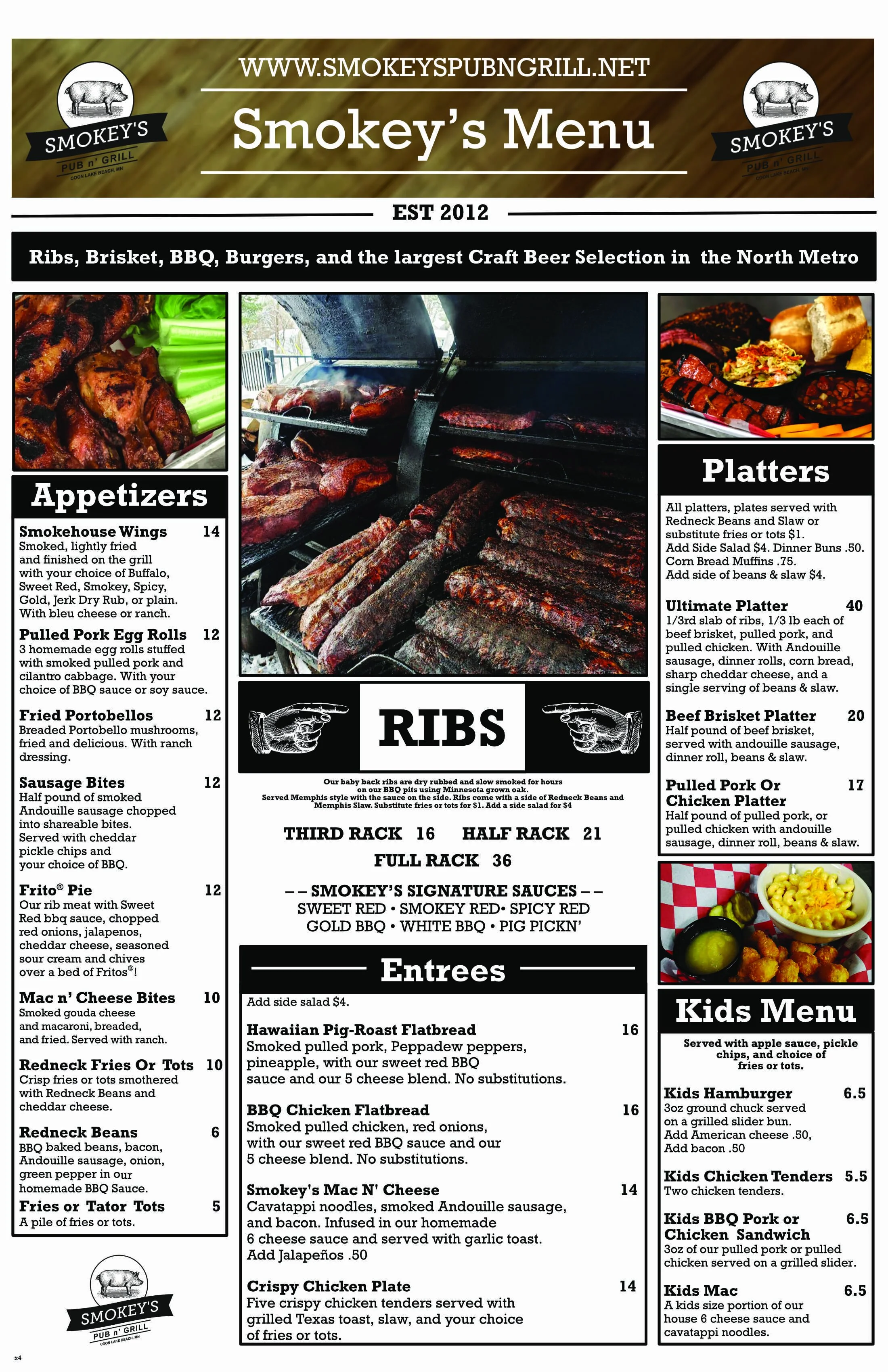 Eat & Drink — Smokey's Pub N' Grill