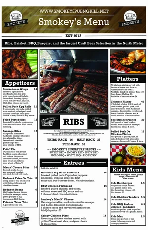 Eat & Drink — Smokey's Pub N' Grill