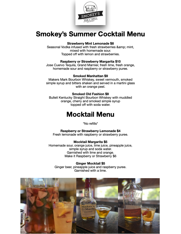 Eat & Drink — Smokey's Pub N' Grill