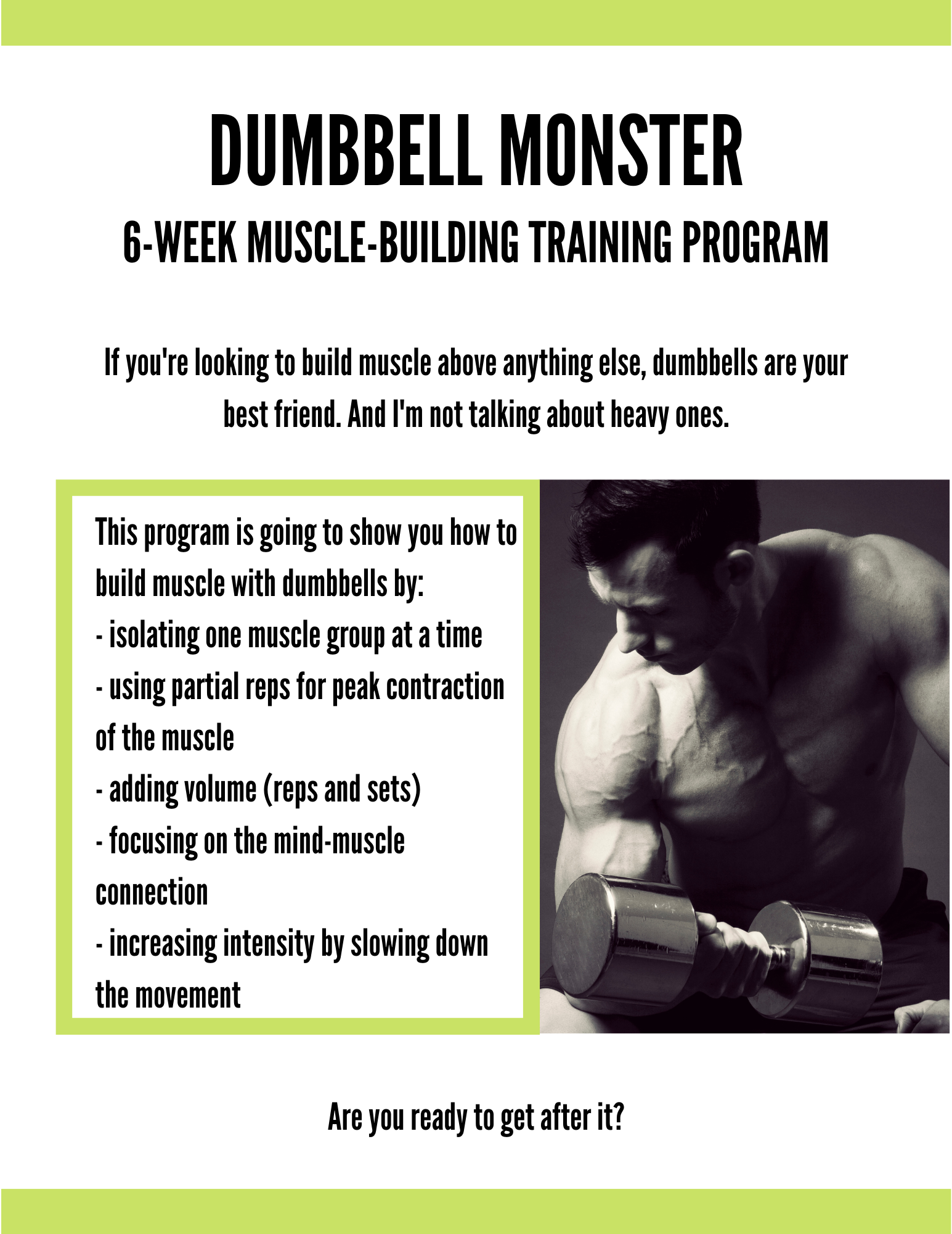 Dumbbell Monster: 6-Week Muscle-Building Program - Fittest Travel