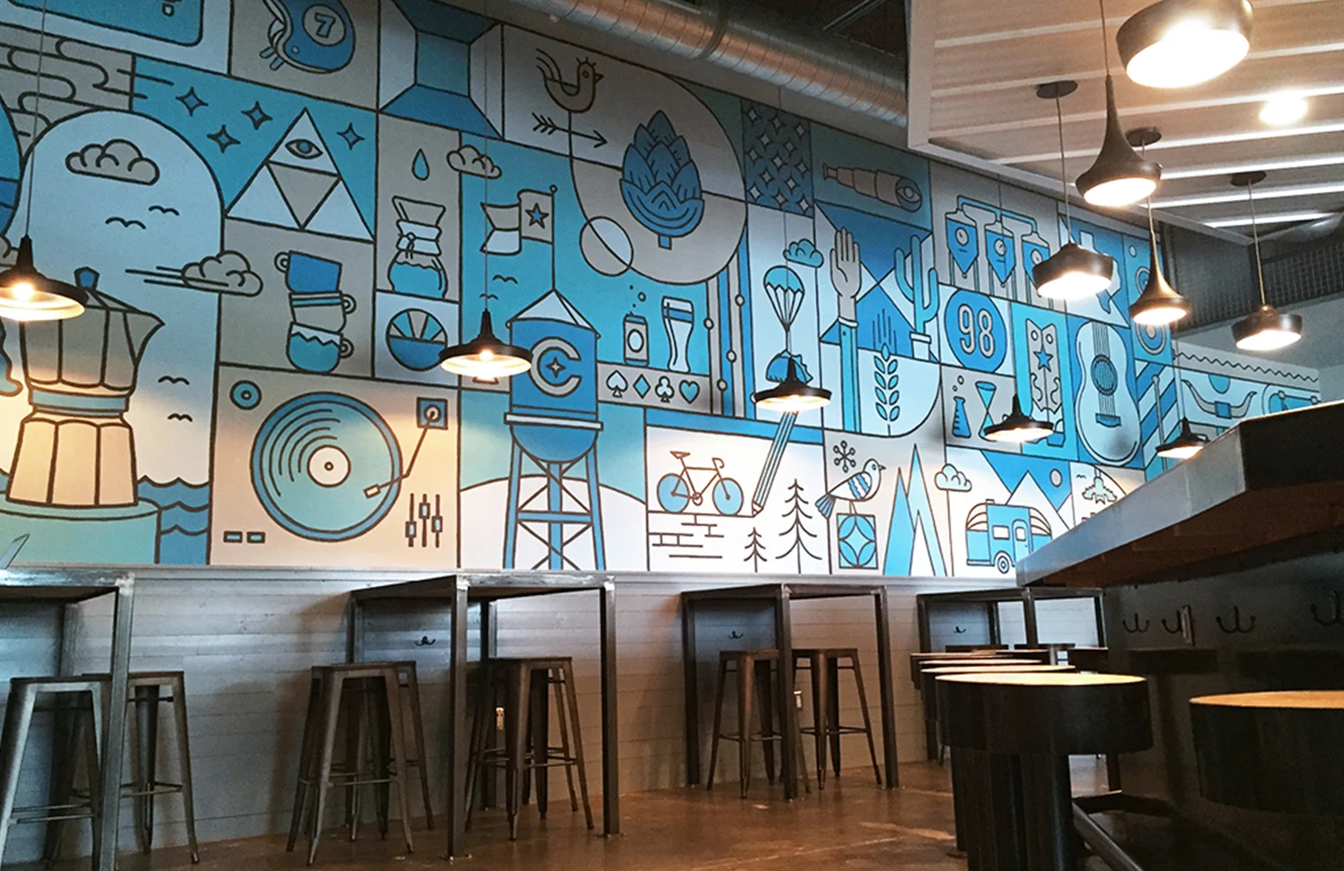 Cuvée Cafe Mural — Homestead Creative Studio