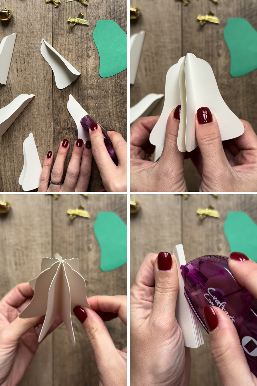 DIY Christmas: How To Make Whimsical Folded Paper Bell Tree Decorations ...