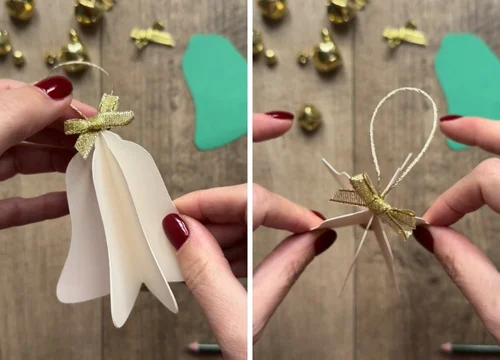 DIY Christmas: How To Make Whimsical Folded Paper Bell Tree Decorations ...