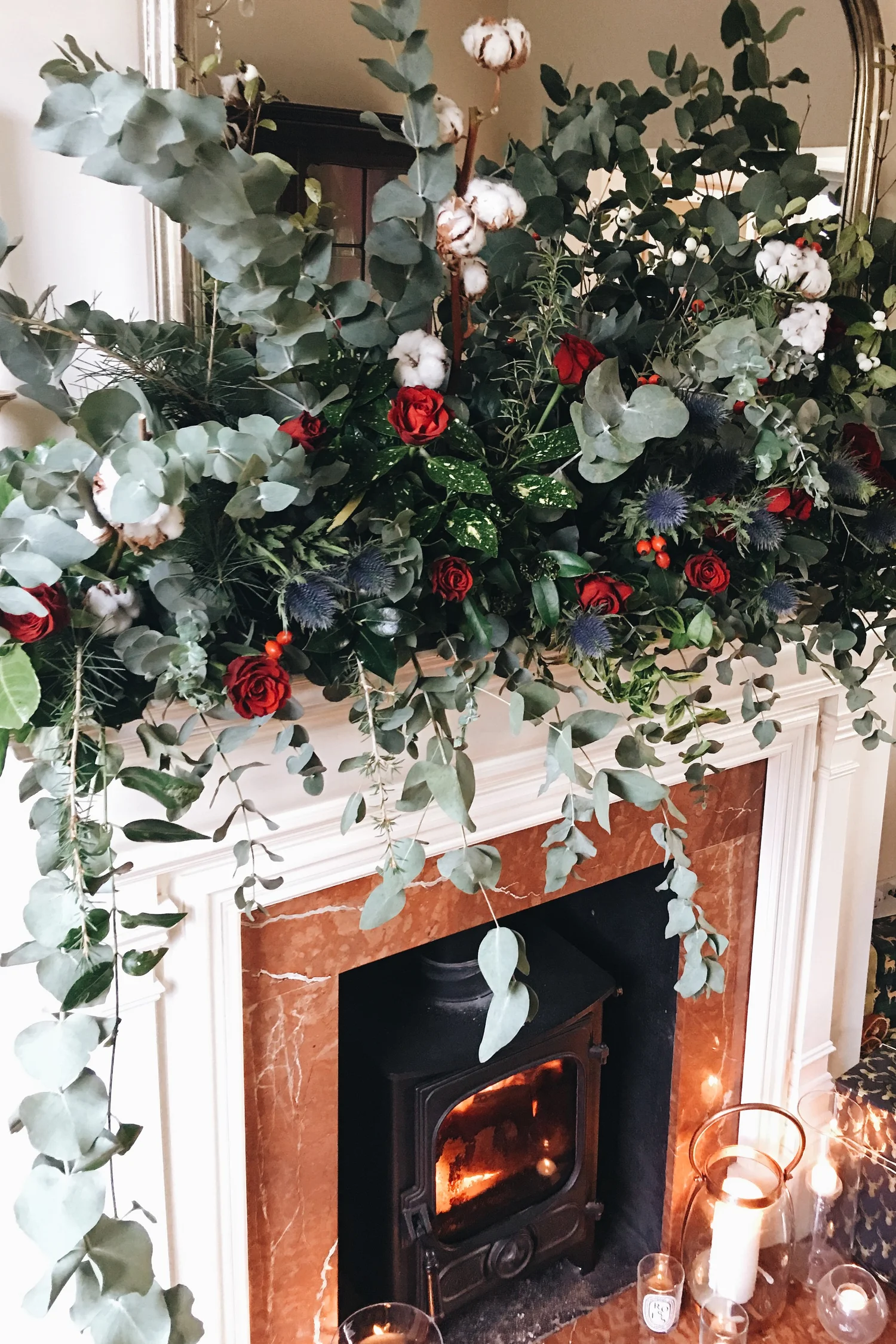 My Home At Christmas (+ How To Make This Fireplace Garland) — MELANIE ...