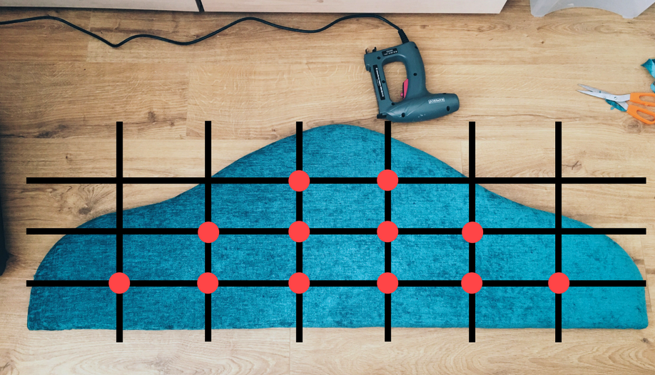 How To Reupholster A HeadBoard & Create A Tufted Effect With Buttons ...
