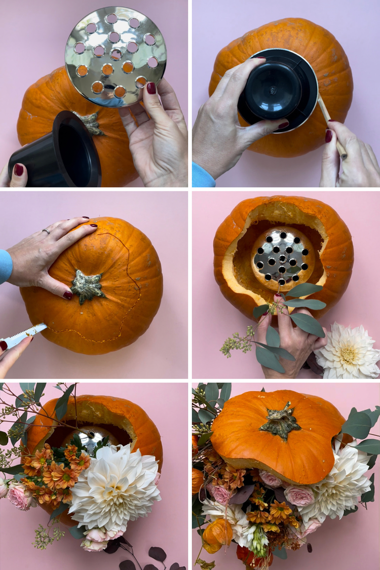 How To Make A Pretty Floral Pumpkin Display For Halloween — MELANIE ...