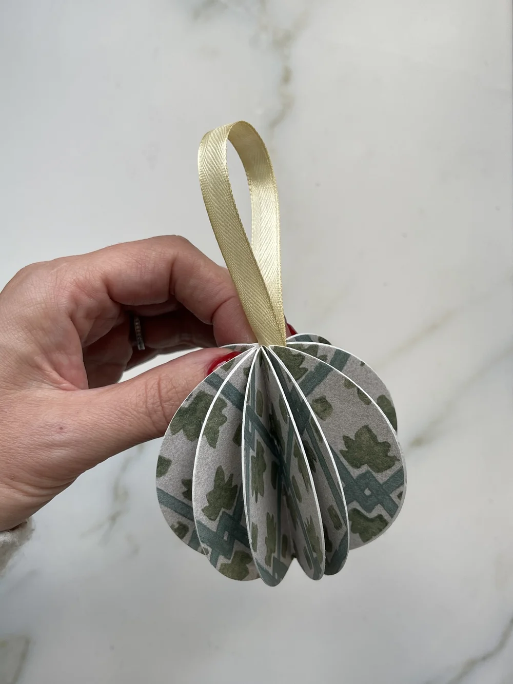 Quick & Easy Folded Paper Scandi Bauble Christmas Decorations — MELANIE ...