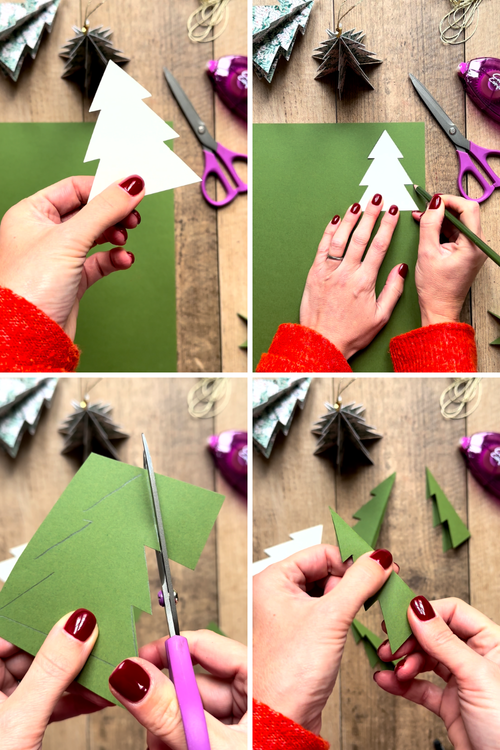 DIY Christmas Craft Tutorial: How To Make Folded Paper Trees — MELANIE ...