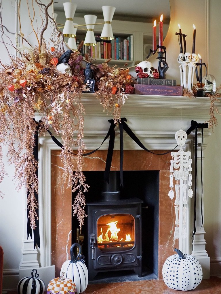 Halloween Decor Idea: 5 Tips On Styling A Spooky Fall Fireplace ...