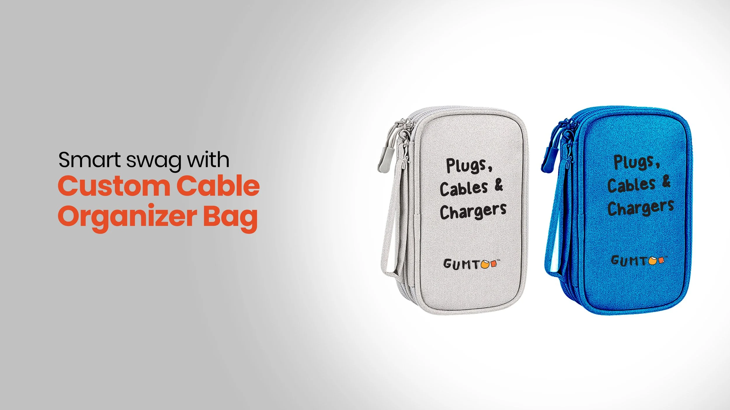 Custom Travel Cable Organizer Bag | Gumtoo