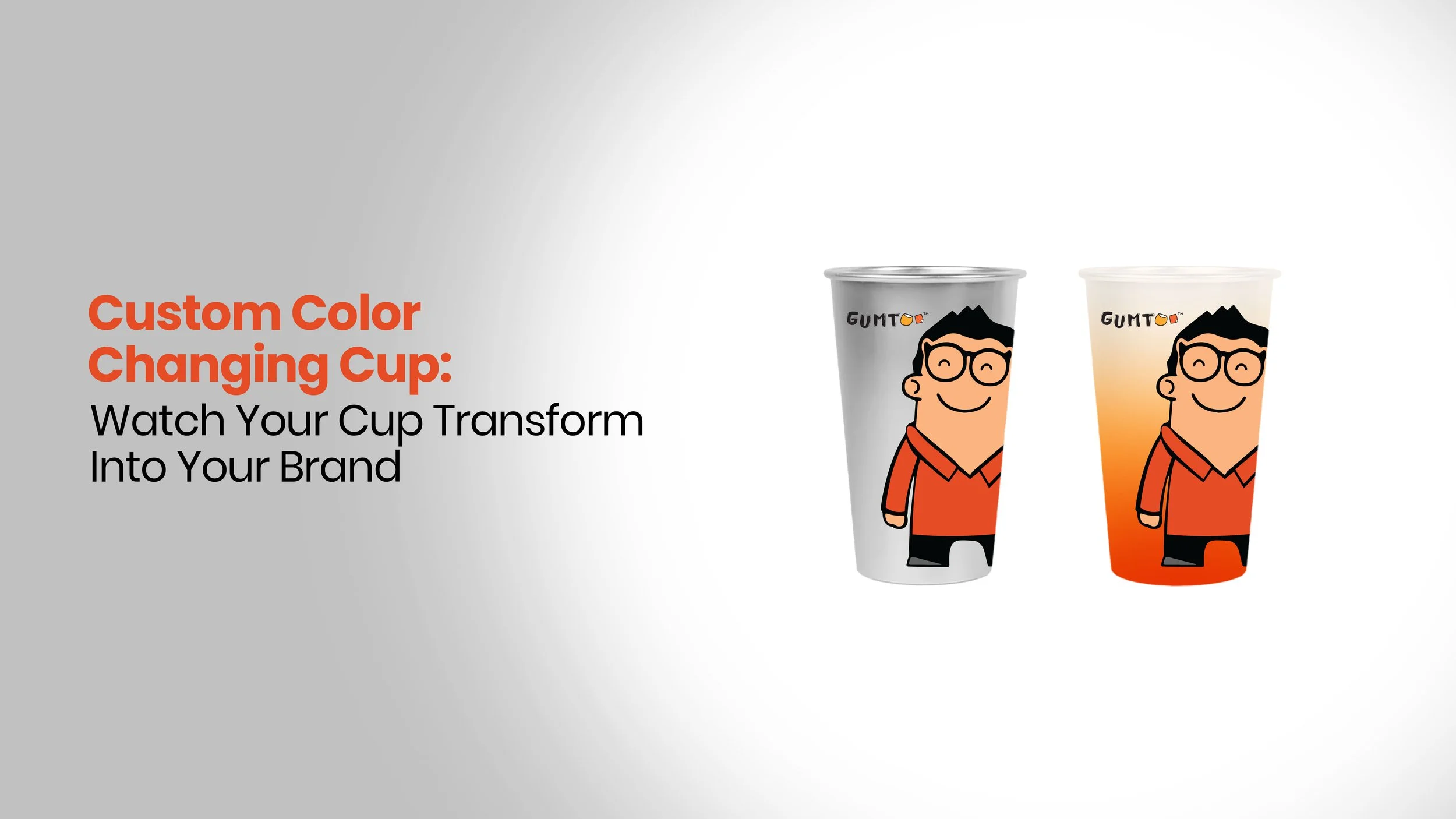 Custom Colour-Changing Cups with Logo | Gumtoo