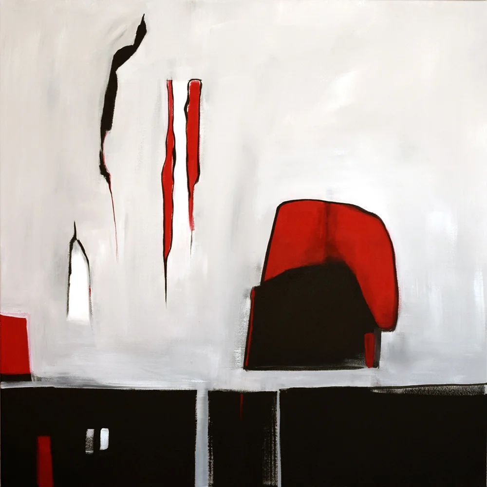 Black And Red Abstract Paintings