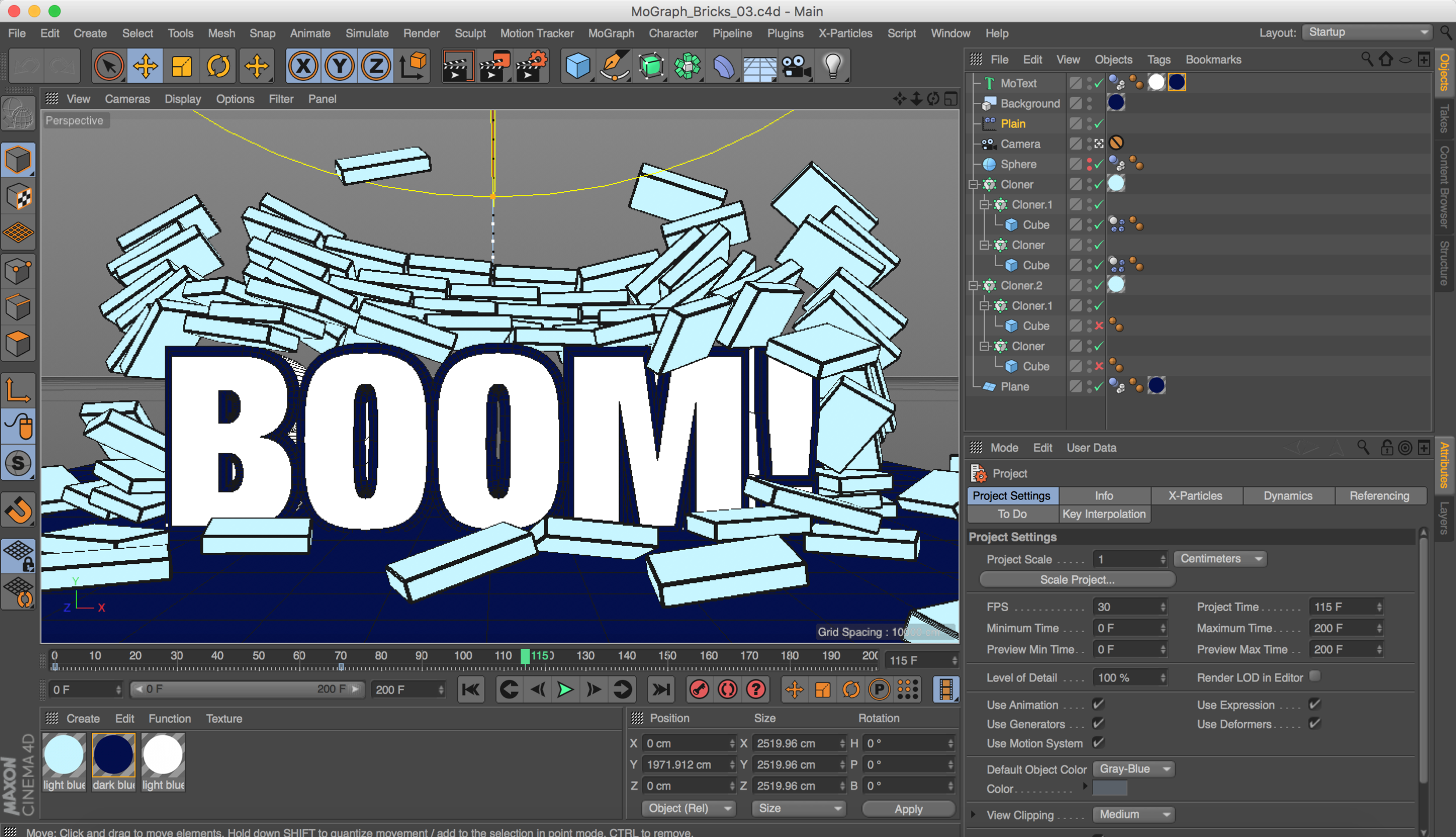Cinema 4D MoGraph Dynamics Template — Motion Tutorials