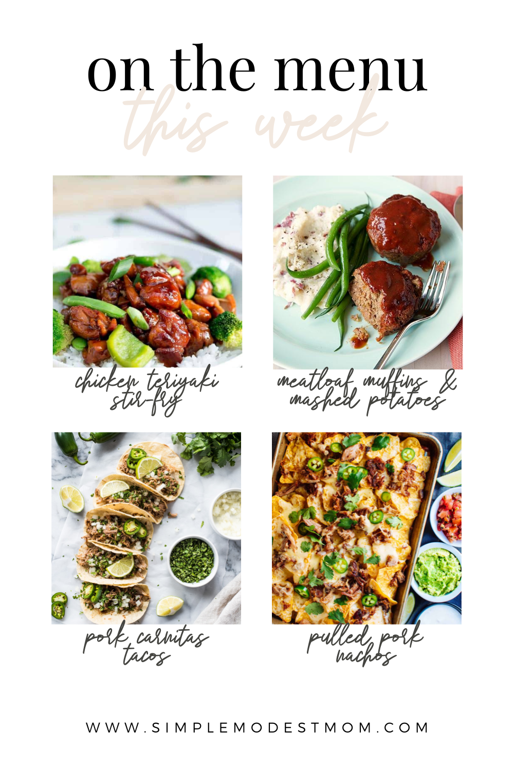 Meal Plan: February Week Two | Simple Modest Mom