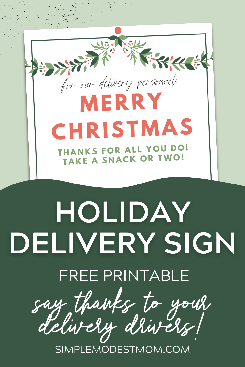 Free Delivery Sign