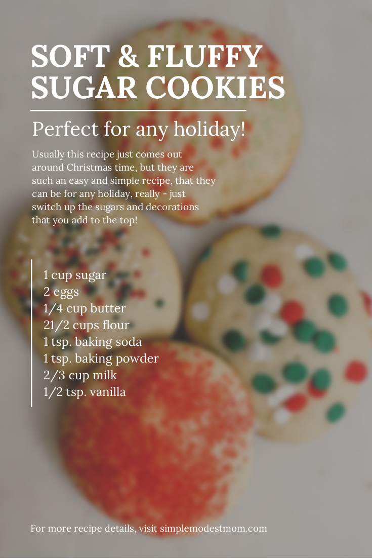 Soft & Fluffy Sugar Cookies | Simple Modest Mom