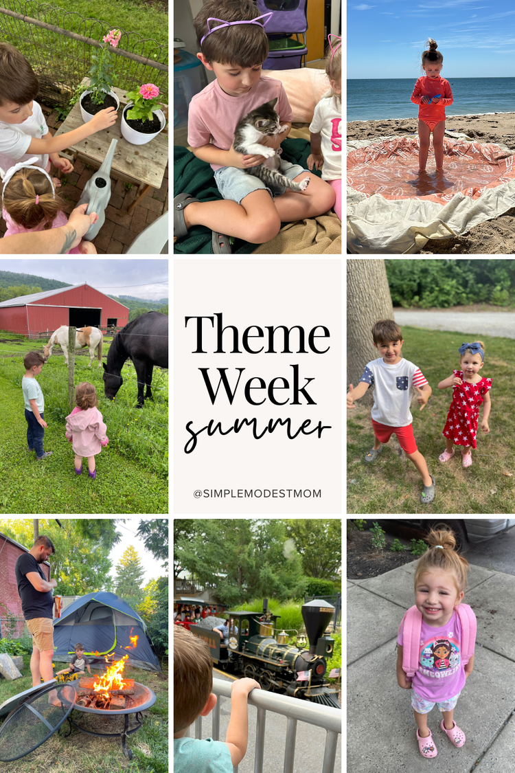 Theme Week Summer: Simple Weekly Ideas for Kids at Home | Simple Modest Mom