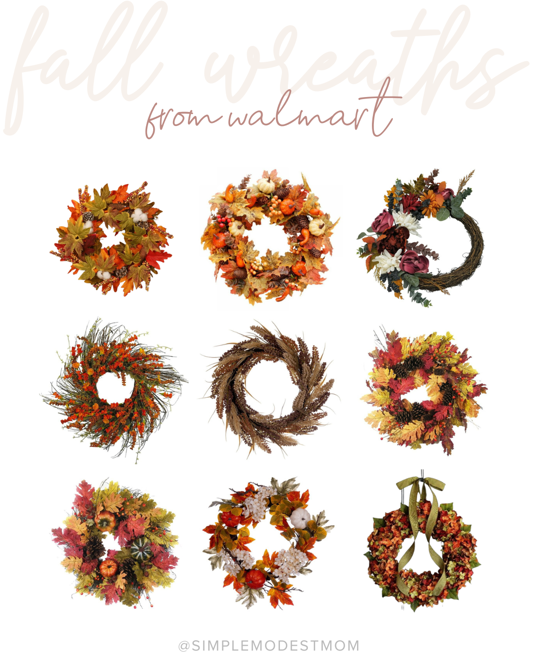 16+ Fall Wreaths Under $60 | Simple Modest Mom