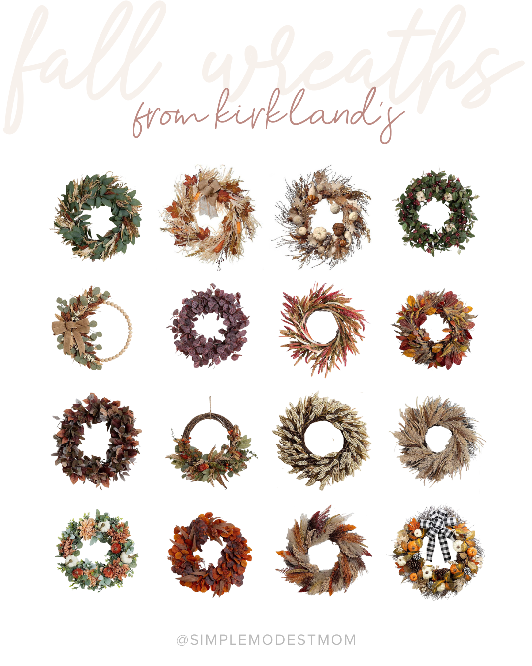 16+ Fall Wreaths Under $60 | Simple Modest Mom