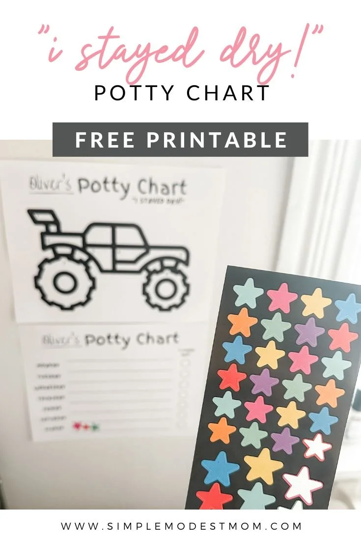 Printable Reward Chart for Potty Training | Simple Modest Mom