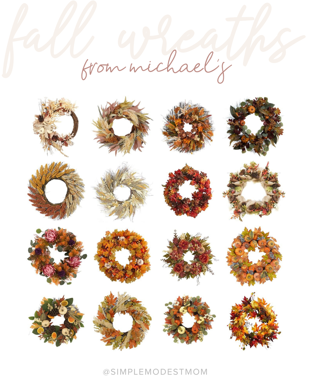 16+ Fall Wreaths Under $60 | Simple Modest Mom