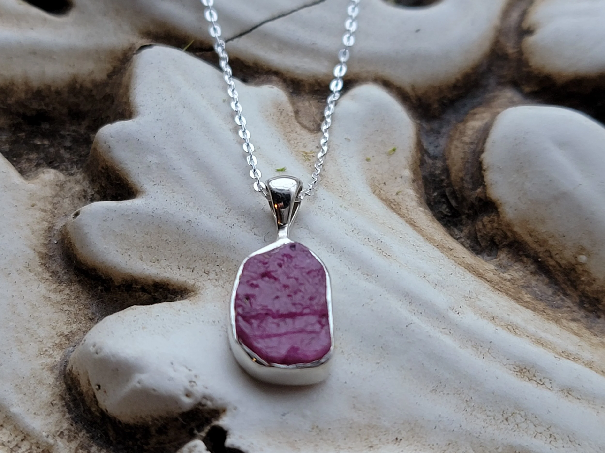 Uncut Ruby Necklace Designs