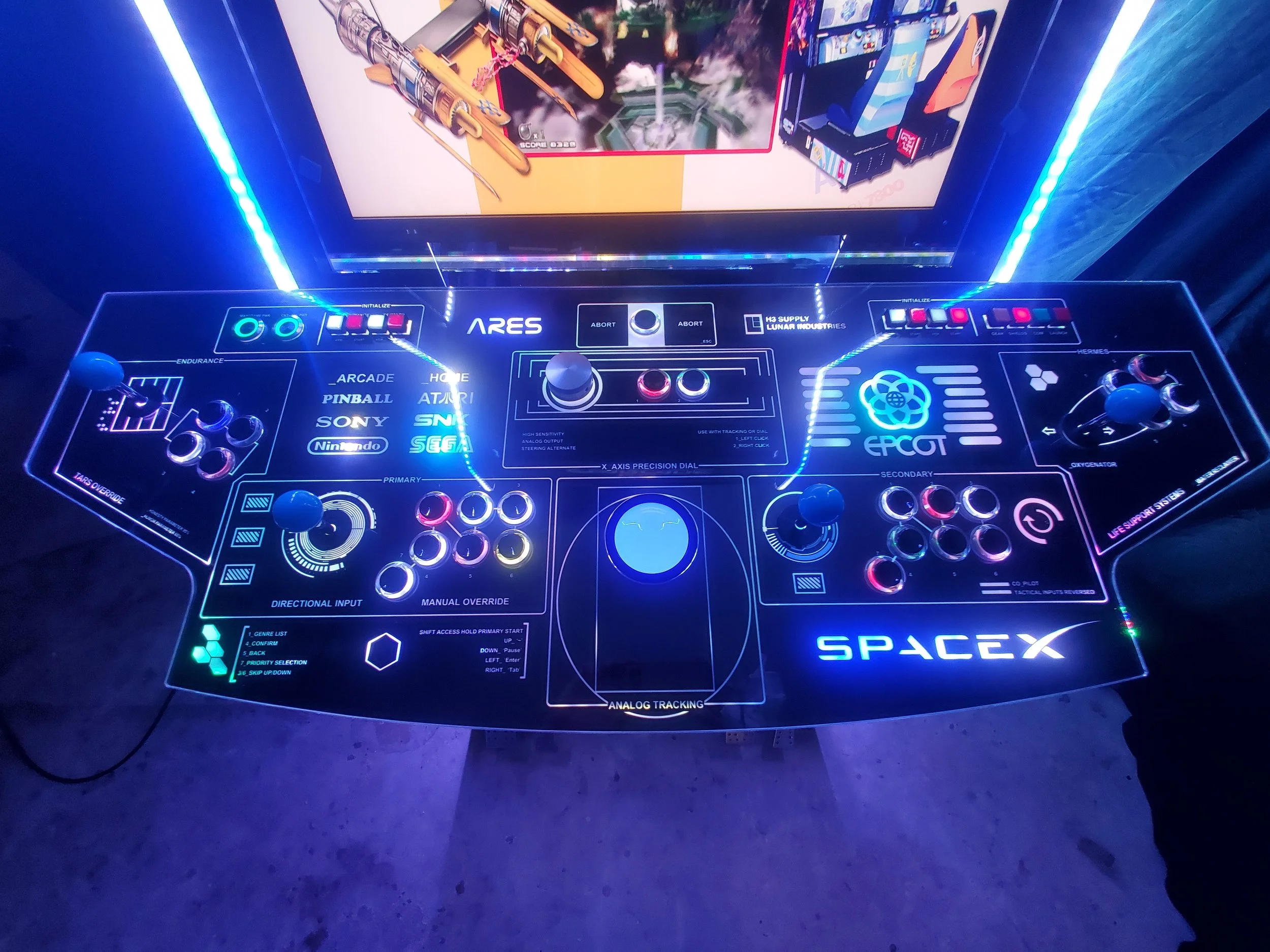 Backlit Control Panels — Paradox Arcade Systems