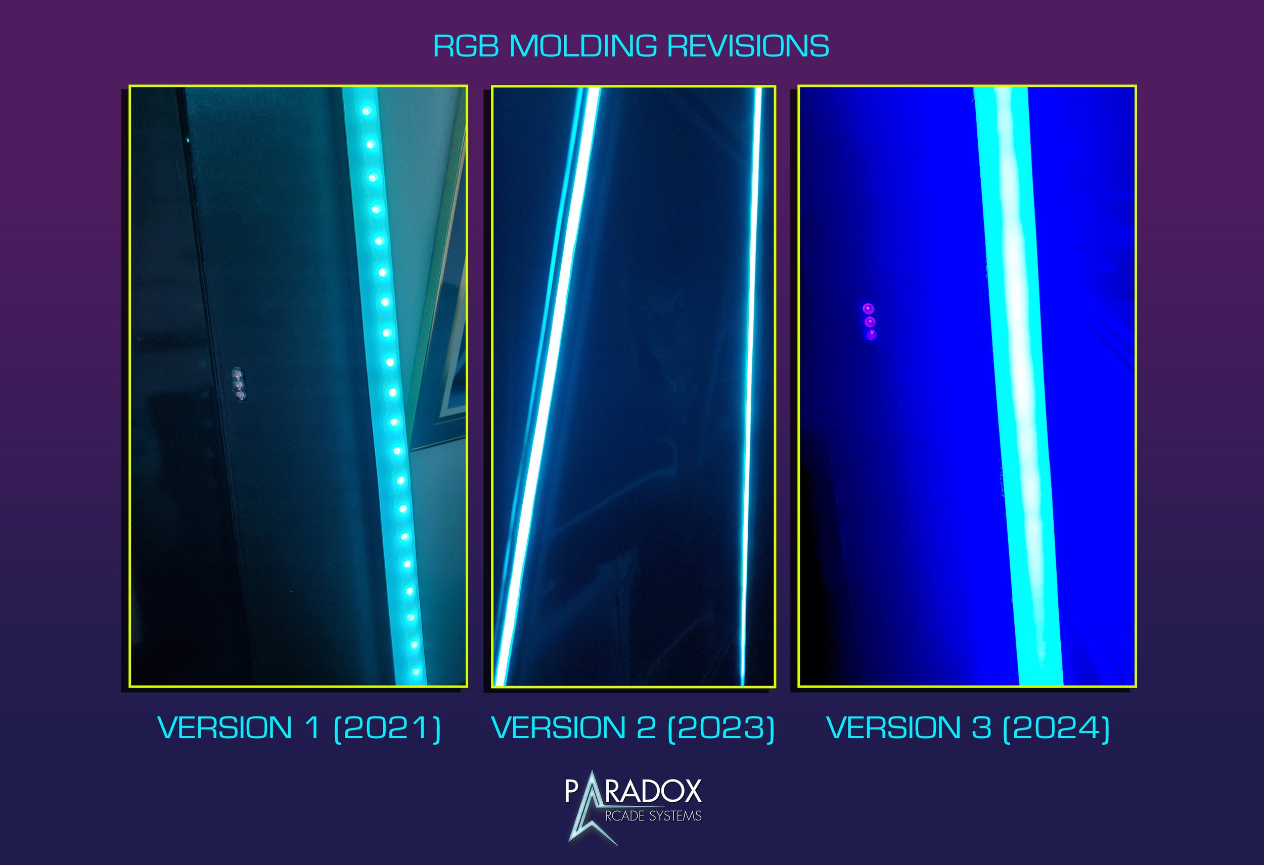 RGB Cabinet Molding — Paradox Arcade Systems
