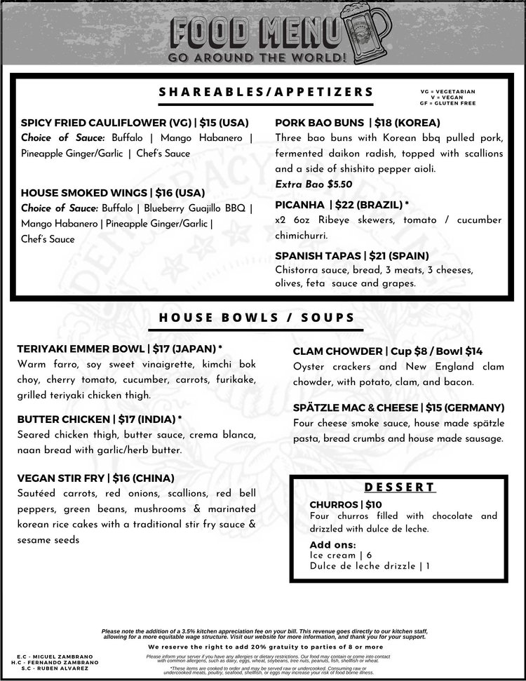 Democracy Brewing Downtown Menu and Information — Democracy Brewing