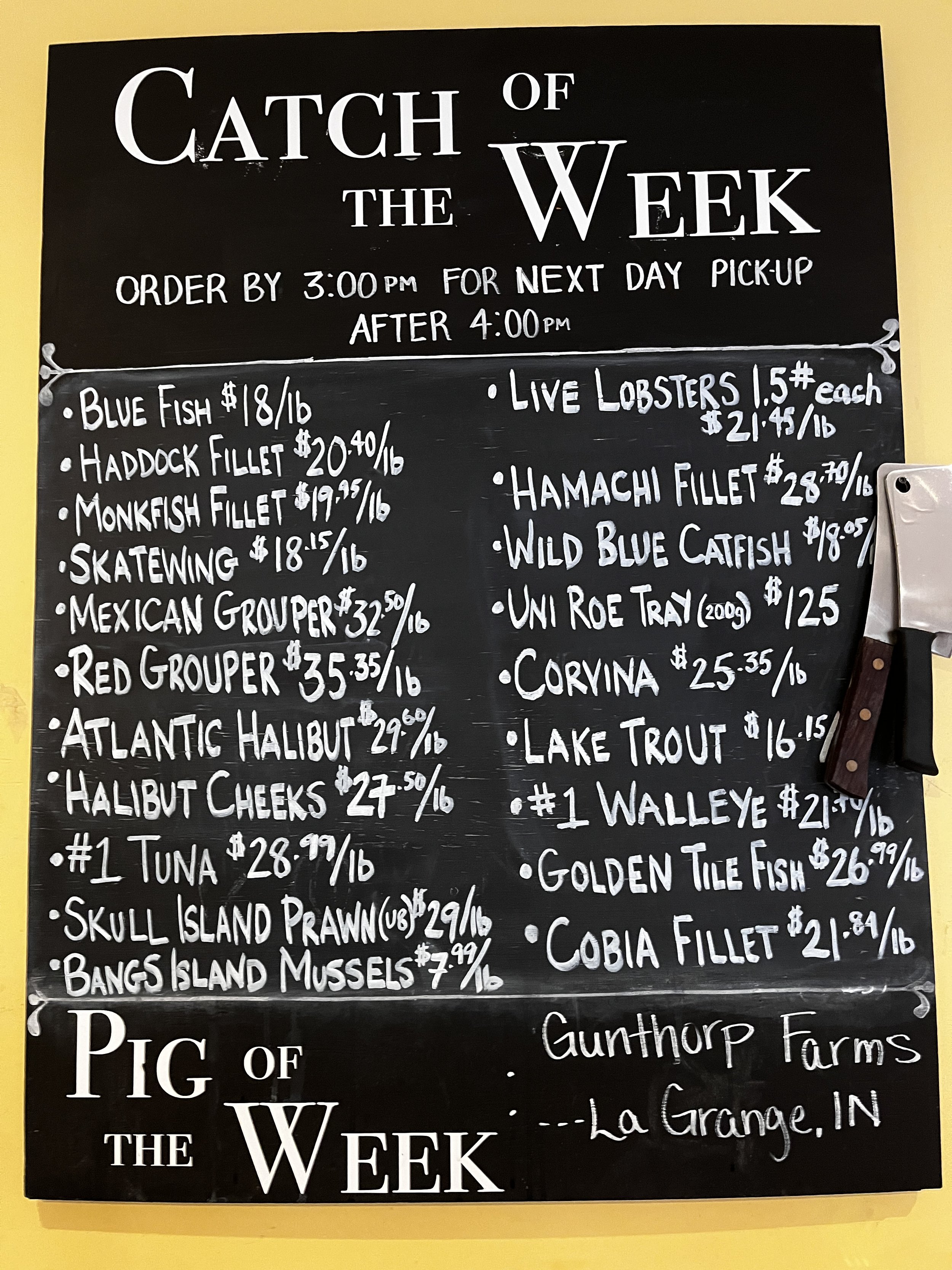 Today's Menu — Goose the Market